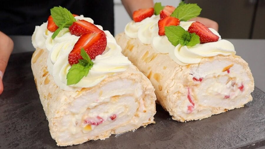 The simplest meringue roll recipe